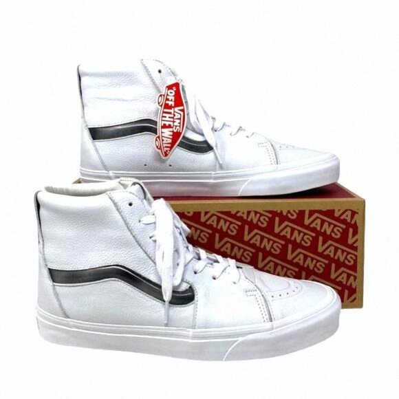 Vans | Shoes | Vans Sk8hi Xl Shoes Big Mood Leather White Mens ...